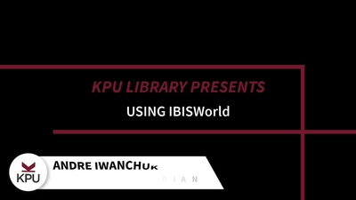 Using IBISWorld - KPU Video Portal