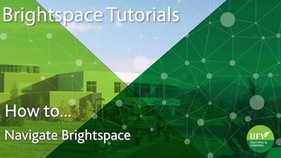 Navigate Brightspace - UFV MediaSpace