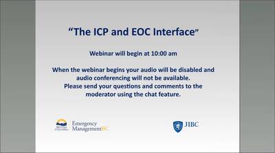 ICP and EOC Interface - Justice Institute of British Columbia