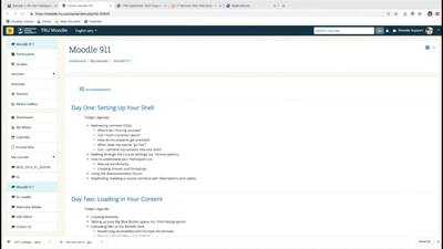 Moodle 911 - Part 1 Basic Settings - Thompson Rivers University