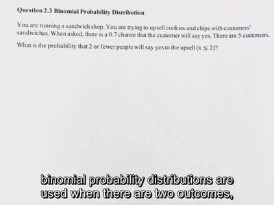 Question 2.3 Binomial Probability Distribution - BCcampus