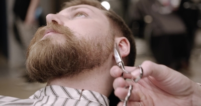 Using Shears to Trim the Side of a Beard - BCcampus
