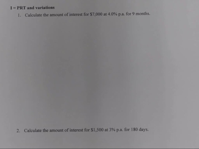 MATH150 1 - 1 Interest Formula (qs 1 to 4) - BCcampus